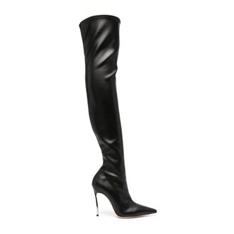 Casadei Femme, Chaussures, Noir, Taille: 36 EU Bottines cuissardes &agrave; talon Blade