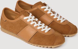 Sandro Baskets basses en cuir et su&egrave;de