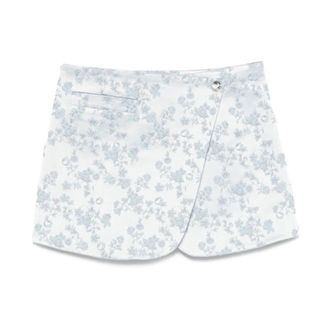 Coperni Floral Jacquard Wrap Skirt - - Skirts - Damen - Blau - S