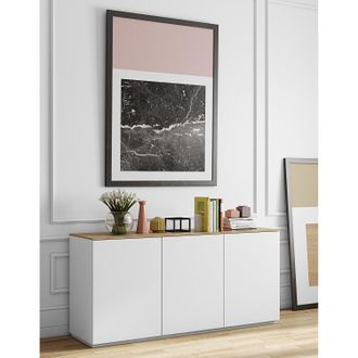 TemaHome home24 Sideboard Join VIII 180 x 84 x 50cm Weiß/Weiß/Eiche