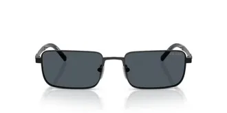 Prada SPRD54C055E7AB Rectangular Metal Sunglasses - Gray