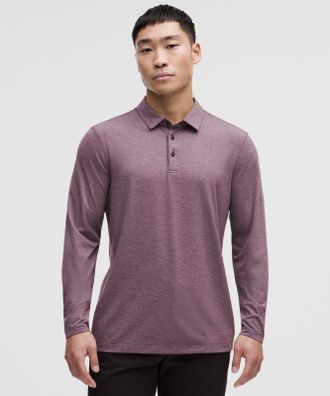 lululemon Polo &agrave; manches longues Evolution pour Hommes - Violet - Taille M