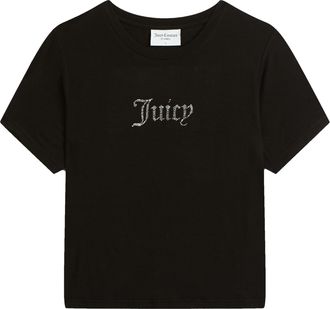 Juicy Couture Damen Fitted Tee T-Shirt, Black, X-Small