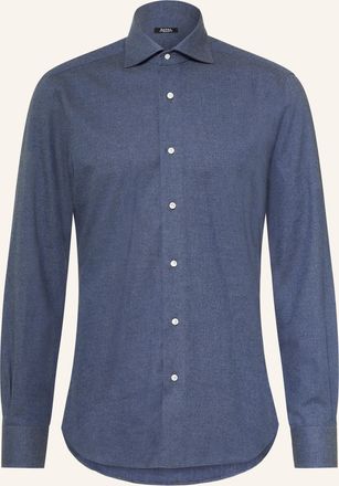 Barba Barba Napoli Flanellhemd Slim Fit blau