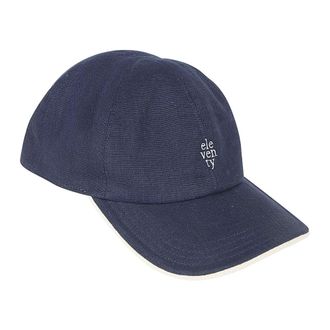 Eleventy Homme, Accessoires, Bleu, Taille: ONE Size Casquette de baseball en lin et coton m&eacute;lang&eacute;s