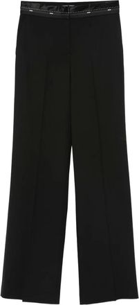 Msgm Hose mit Satinbesatz - Schwarz