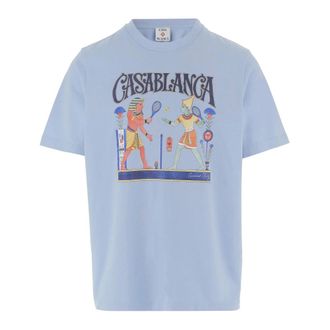 Casablanca Homme, Tops, Bleu, Taille: M T-Chemises