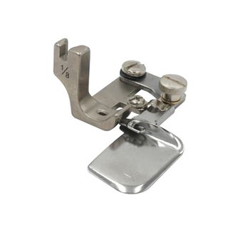 TOPBATHY Bindevorrichtung aus Edelstahl f&uuml;r Overlock N&auml;hmaschinen mit Steppstich Saumvorrichtung f&uuml;r Leichte Stoffe Kompatibel mit Industrie und Haushaltsmasch