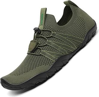 Saguaro Chaussures Aquatiques Homme Femme Chaussons de Plage Respirant Chaussures deau Léger Chaussures de Yoga Natation Plongée Surf Piscine, Vert Pin, 41 EU