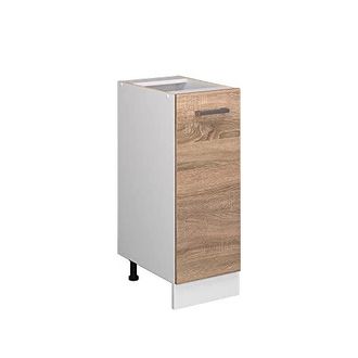 Vicco Meuble de Cuisine R-Line, Sonoma/Blanc, 30 cm sans Plan de Travail