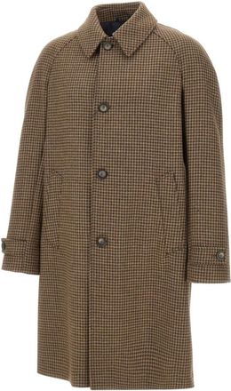 Herno Homme, Manteaux, Brun, Taille: M Manteau en Melton Pied-de-poule