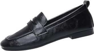 Generic Mocassins d&eacute;contract&eacute;s &agrave; enfiler pour femme, couleur unie, classiques, l&eacute;gers, &eacute;l&eacute;gants, confortables, coupe large, chaussures habill&eacute;es pour le trava