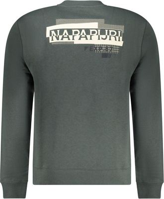 Napapijri Cotton-Blend Crew-Neck Sweatshirt - Green