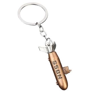 Generic Porte-cl&eacute;s sous- - 5 x 1,7 cm - Mod&egrave;le 3D vintage - Porte-cl&eacute;s en m&eacute;tal lourd - D&eacute;coration unique pour cl&eacute;s de voiture - Cadeau de finition antique - 