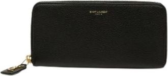 Saint Laurent Portefeuille zipp&eacute; doccasion - Femme - Pre-owned - Noir - Taille: ONE Size
