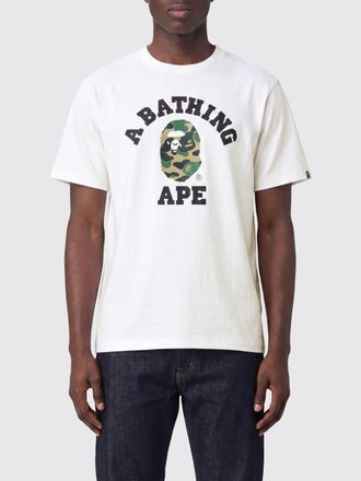 A Bathing Ape T-shirt en jersey de coton avec logo contrastant sur la poitrine
