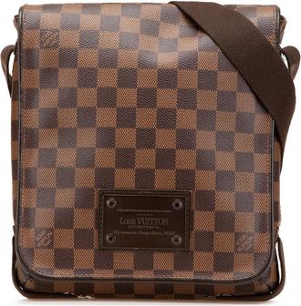 Louis Vuitton Hobo Bags - Damier Ebene Brooklyn PM - Gr. unisize - in Braun - f&uuml;r Damen