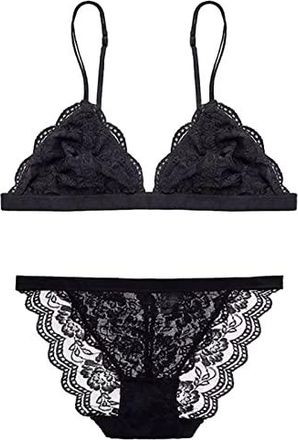 Generic Ensemble sous Vetement Femme Ensemble Lingerie Confortable Classique Camisole Sport Grande Taille - Bonnet Amovible, sans Armature, Maintien Renforc&eacute;