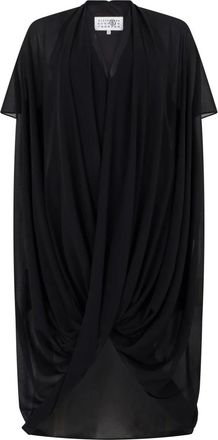 Maison Margiela Femme, Blouses et Chemises, Noir, Taille: 36 FR Chiffon Midi Dress