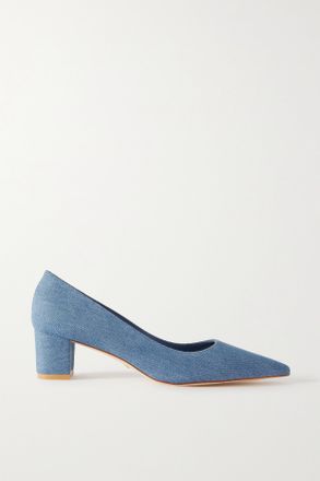 Stuart Weitzman Stuart Pumps Mit Spitzer Kappe Aus Denim - Blau