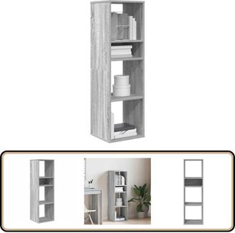 vidaXL Vidaxl - Bücherregal Grau Sonoma 34x31x112 cm Holzwerkstoff