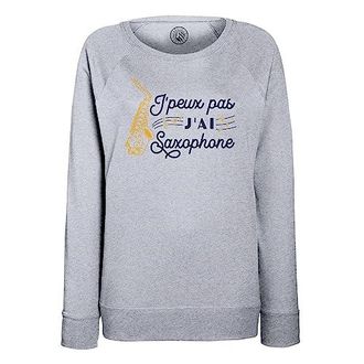 Fabulous Sweatshirt Femme Gris JPeux Pas JAi Saxophone Cuivre Jazz Orchestre