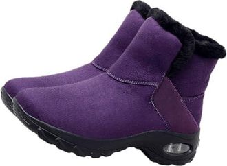 Frcolor Bottes de Neige DHiver pour Femmes Doubl&eacute;es en Peluche -Hautes Antid&eacute;rapantes Chaudes et Confortables Couleur Violet Taille 41 pour LHiver Activit&eacute;s e