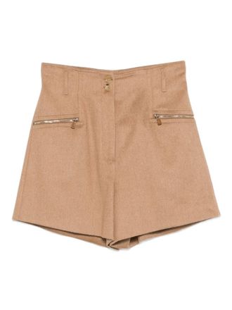 Max Mara Shorts mit Rei&szlig;verschlussdetail - Nude