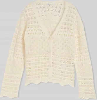 Tom Tailor Denim Relaxed Fit Strickjacke aus Baumwoll-Mix in Strickoptik
