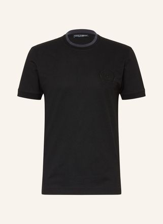Dolce & Gabbana T-Shirt Aus Piqu&eacute; schwarz