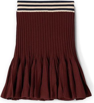 Motivi Femme, Jupes, Brun, Taille: 36 FR Flared knit mini skirt
