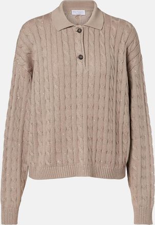 Brunello Cucinelli Polopullover aus einem Baumwollgemisch