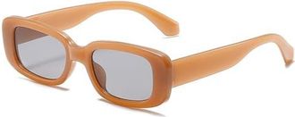 Generic Lunettes De Soleil Rétro Carrées À Petite Monture For Hommes Et Femmes, Verres De Soleil Polarisés For La Conduite En Plein Air Et Les Vacances(Orange