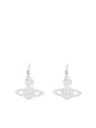 Vivienne Westwood boucles doreilles pendantes Grace Orb serties de cristaux - Argent