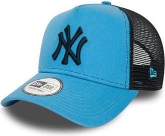 New Era Casquette de Camionneur New York Yankees Chapeau Baseball Ajustable Maille NY Logo Taille Unique Bleu Noir