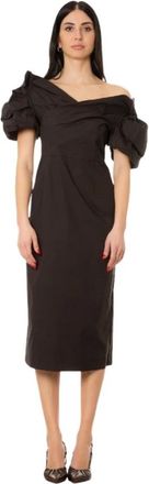 Liviana Conti Femme, Robes, Brun, Taille: 40 FR Abito in cotone