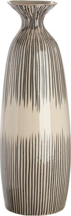 Gilde Vase Pula Keramik Creme glasiert H&ouml;he 50 cm Durchmesser 16,5 cm Dekoration Wohnaccessoire Geschenk Wohnkultur