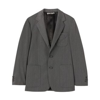 Palm Angels Monogram Pocket Blazer - - Jackets - Herren - Grau - M