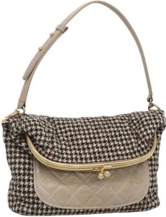 Chanel Pre-owned Laine sacs-chanel - Femme - Pre-owned - Brun - Taille: ONE Size