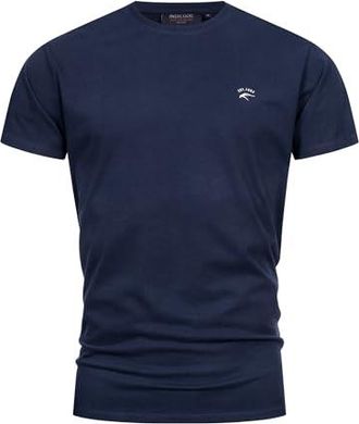 Indicode Hommes Kloge Shirt | T-Shirt à col Rond Navy S