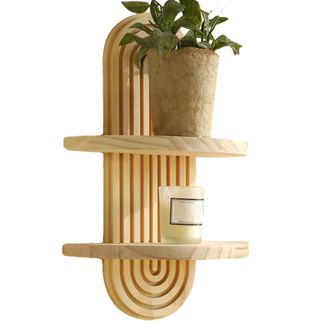 Generico B&uuml;cherregale Boho - Wandregal, dekorativer Kerzenhalter moderner Buchhalter Vintage f&uuml;r Waschk&uuml;che Eingang Schrank Schreibtisch Bar