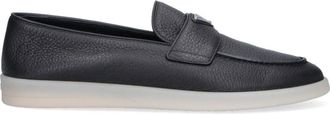 Prada Leather Logo Loafers