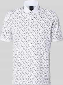 Bugatti Slim Fit Poloshirt im Allover-Look