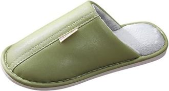 Generic Pantoufles thermiques pour femme - Pour lhiver - Vert - Pointure 4,5