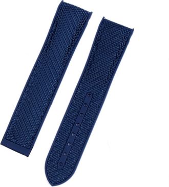 Generic Watch Armband für Omega 300 Seamaster 600 Planet Ozean Klappschnalle Silikon Nylon -Gurt -Uhrzubehör Uhren -Zubehör (Farbe: Schwarz Orange, Größe: 22 