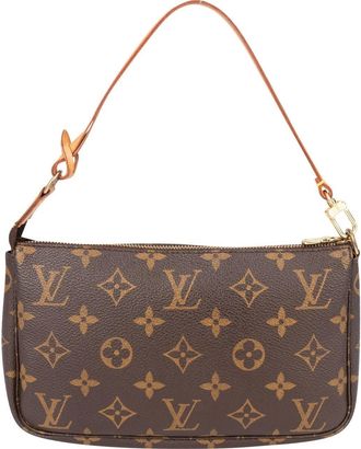 Louis Vuitton Crossbody Bags - Louis Vuitton Canvas Monogram Pochette Accessoire - Gr. unisize - in Braun - für Damen