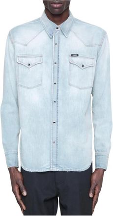 Amiri Western Denim LS Shirt - - Shirts - Herren - Blau - XL