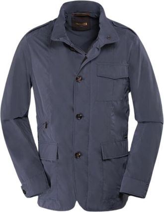 Moorer Homme, Vestes, Bleu, Taille: 2XL Veste de Terrain Iridescente avec Capuche Cach&eacute;e