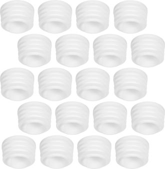 Angoily 60st&uuml;cke Kunststoff-endkappen F&uuml;r Rundrohre Rohrkappen Wei&szlig; Schutz F&uuml;r Stuhlbeine M&ouml;belrohrkappen Rohrverschlussstopfen Heimwerkerprojekte B&uuml;ro Zuhaus