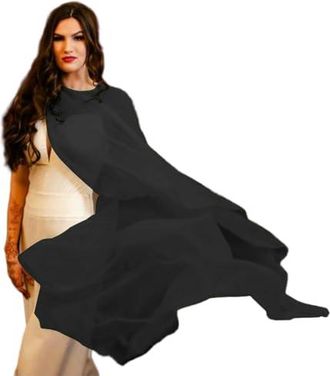 Generic NYSBH Cape de mariage douce et l&eacute;g&egrave;re en mousseline de soie pour femme, Noir (n&deg;98), Taille unique